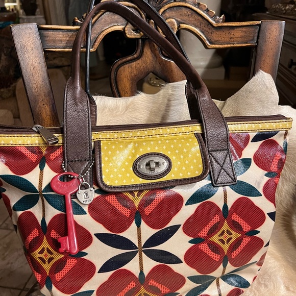 Fossil | Bags | Fossil Keyper Coated Canvas Tote | Poshmark